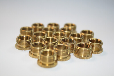 18 x Brass Table Lamp Screw Thread Reducer Adaptor 1/2 inch or 13 mm to ...