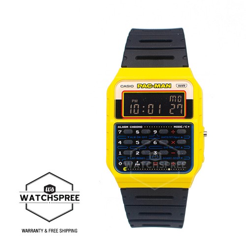 Casio Digital x PAC-MAN Model Bio-Based Black Resin Band Watch CA-53WPC ...