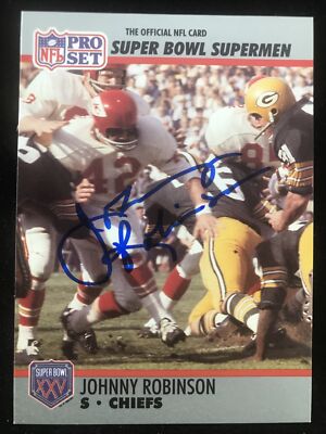 Johnny Robinson -LSU- Kansas City Chiefs Autographed Card | eBay