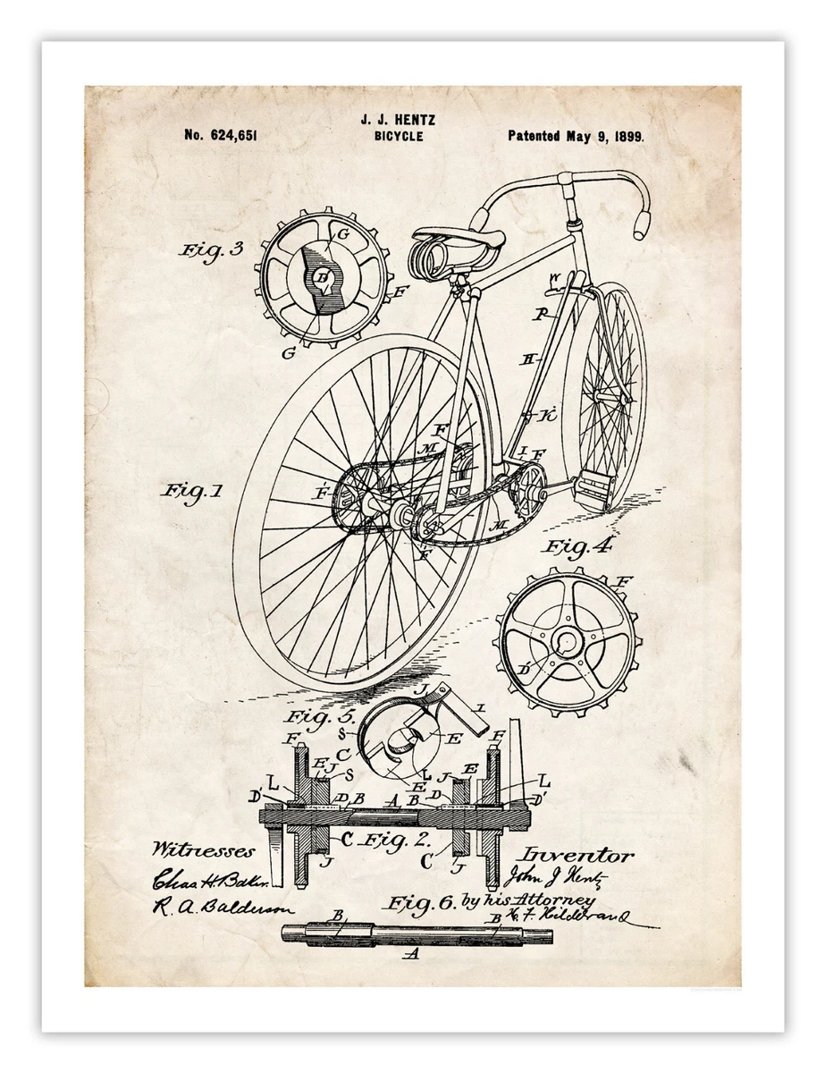 Vintage Bike Drawings