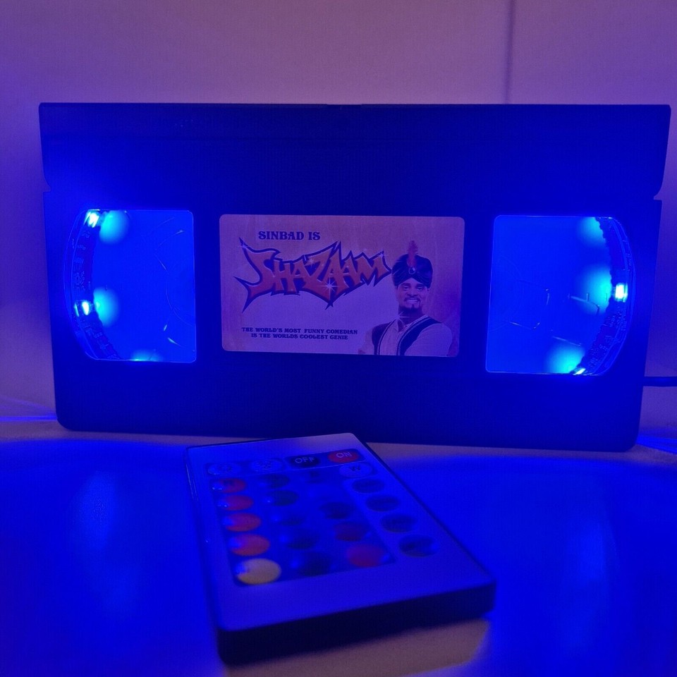 Sinbad's Shazam Shazaam LED VHS Video Tape Light Lamp Birthday Xmas ...