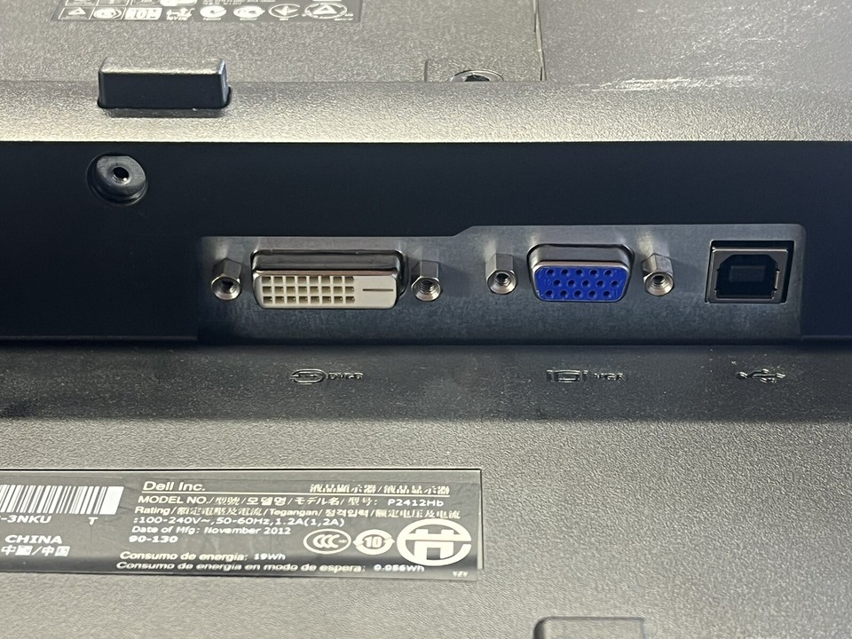 Dell P2412Hb P2412 24" Widescreen LCD VGA DVI DisplayPort 1920 x 1080 ...
