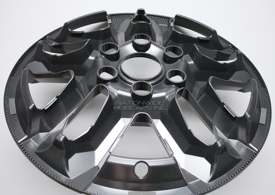 fits 2022-25 CHEVY SILVERADO 1500 RST 18" Black Wheel Skins Hub Caps ...