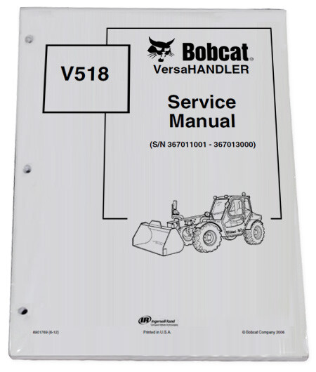 Bobcat V518 Telehandler Service Manual Shop Repair Book 1 Part Number ...