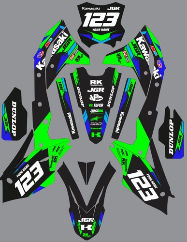 Graphic Kit for 2017 2018 2019 Kawasaki KXF250 KX250f KX 250f Decals | eBay