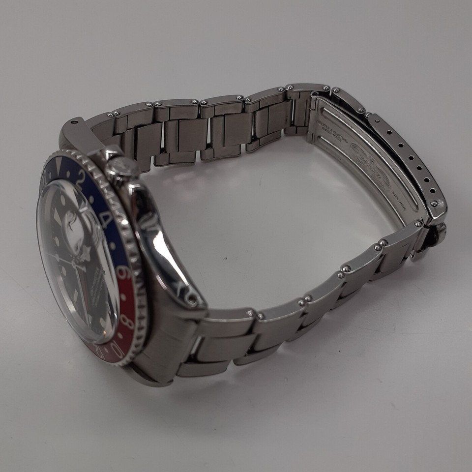 Full Set Rolex GMT Master 40 mm Steel Pepsi Red Blue Watch 1675 Circa ...