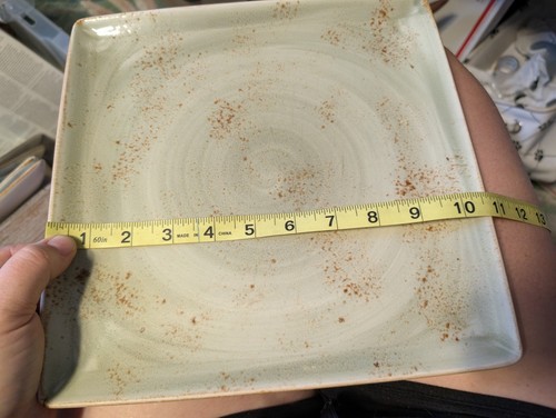 steelite international england plates Blue Green Square 10.5 Inch Bone ...