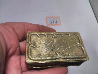 Brass Box Vintage Item Wood & Rope Design Snuff / Trinket ?? | eBay UK