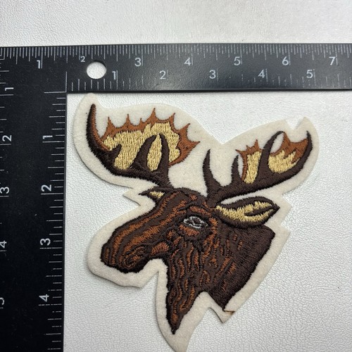 Hi Quality MOOSE Mascot Embroidered Felt Jacket Patch (Wildlife Animal ...
