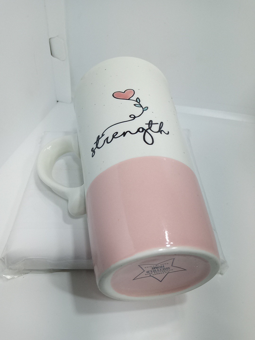 STRENGTH MUG. STRENGTH COFFEE MUG. STRENGTH FLORAL DECO MUG. B375 | eBay