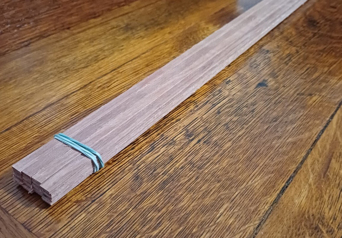500x8x2 Gum Model Boat Decking beautiful hardwood strips for modelling ...