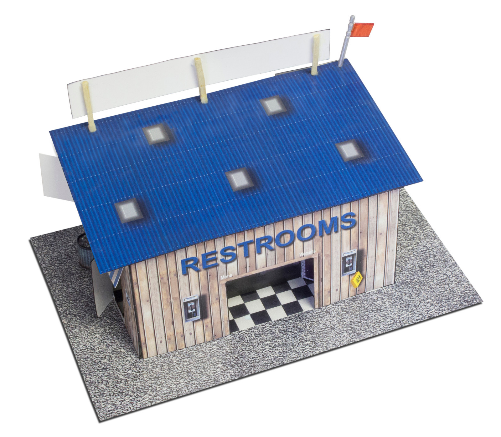 1:87 HO Train Scale "Drive In Theatre" Photo Real Architecture Building ...