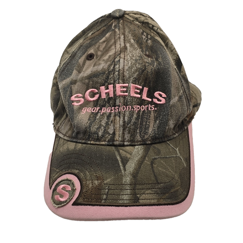 Scheels Gear Passion Sports Ball Camo pink Cap Hat Adjustable Baseball ...