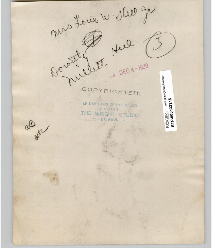 LOUIS WARREN HILL JR & DOROTHY MILLETT Wedding Bridal Gown VTG 1929 ...