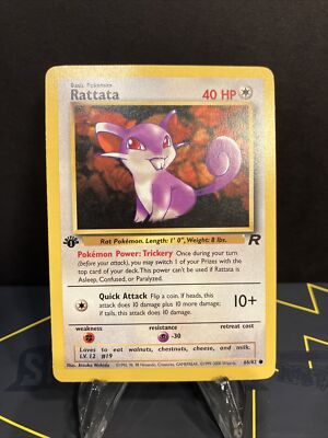 1st Edition Rattata 66/82 - Team Rocket - Pokemon Card - Near Mint (NM ...