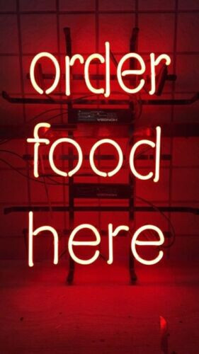 Order Food Here Neon Sign Home Bar Pub Club Restaurant Wall Window ...