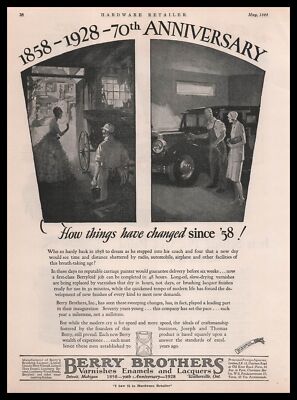 1928 Berry Brothers Paint Finishes Detroit Michigan 70th Anniversary ...