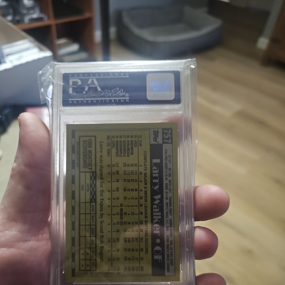 1990 Topps Larry Walker #757 RC - Newest Hall of Fame Montreal Expos ...