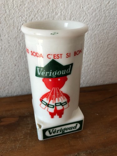 VERIGOUD SODA POT A PAILLES PUBLICITAIRE ANCIEN EN OPALINE vintage | eBay