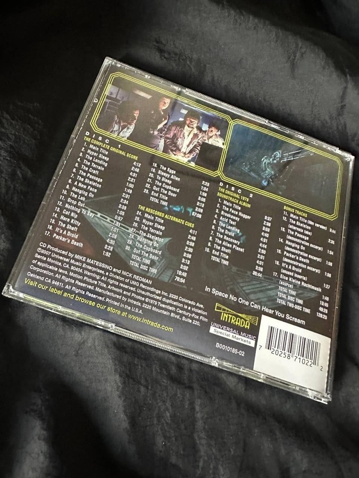 Alien CD Soundtrack - Jerry Goldsmith - 2007 Intrada Expanded Score 2CD ...