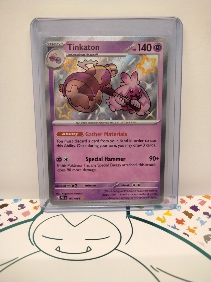 Tinkaton 167/091 Sv: Paldean Fates Shiny Holo Rare Pokemon Card ...