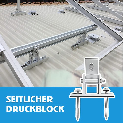 8 Pack Solar Panel Holders, Roof Hooks, 10-60° Attachment Solar Module ...