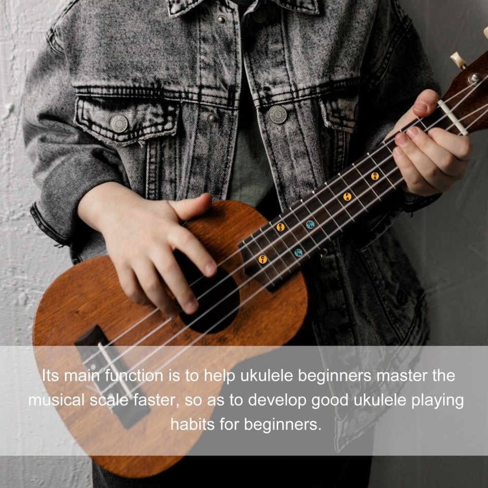 10 Pcs Ukulele Musical Scale Stickers Introductory Fingerboard ...