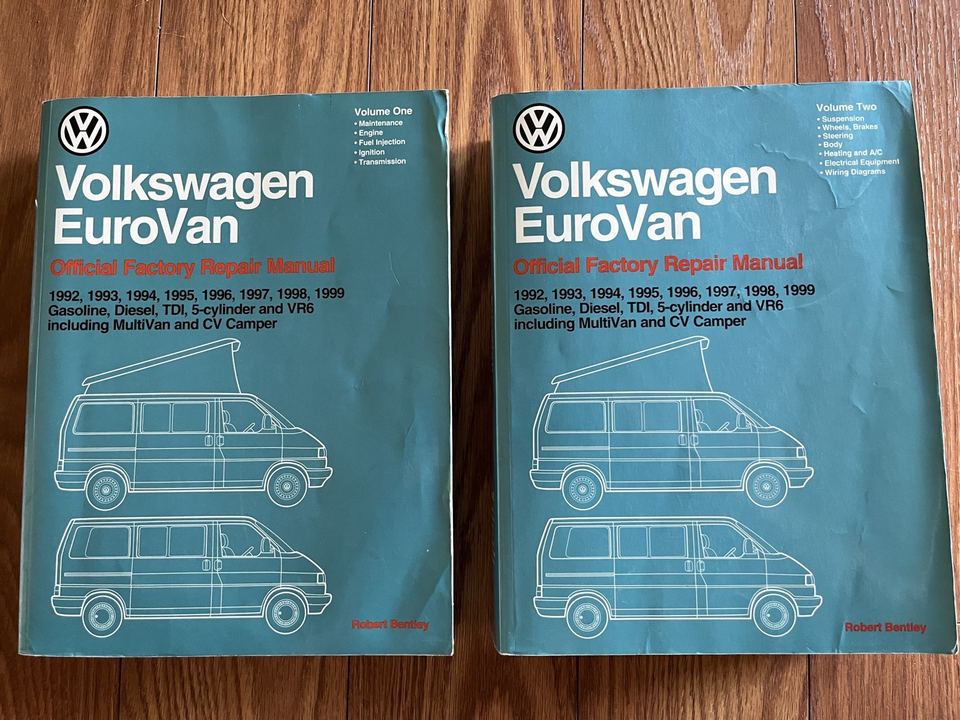 Eurovan factory repair service manual set 1992-1999 good condition. Vol ...