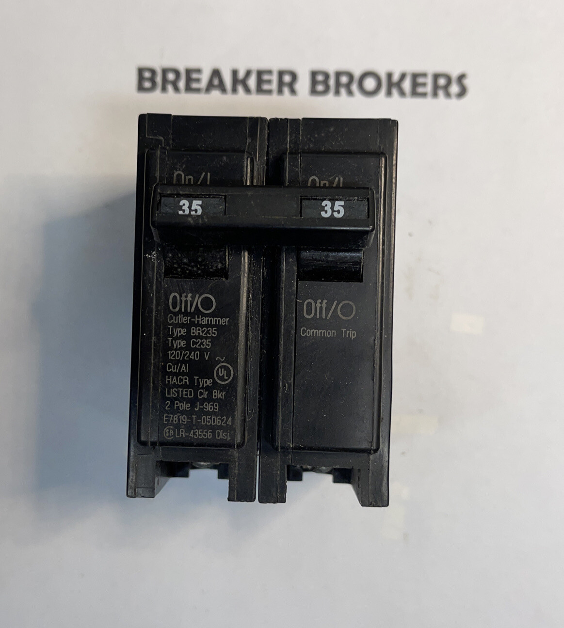 Cutler Hammer Eaton BR235 C235 35 Amp 2 Pole 120/240 Circuit Breaker ...