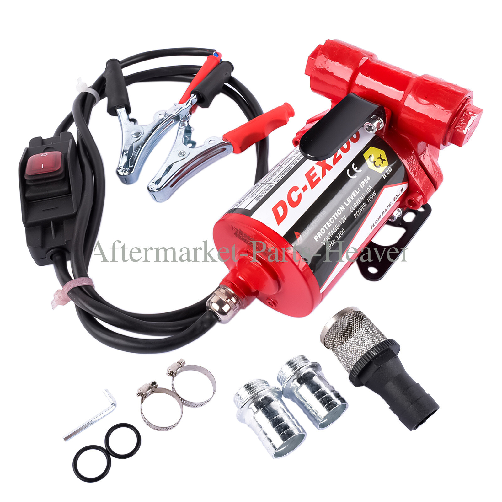 12V Rotary Portable Gasoline Diesel Biodiesel Fuel Transfer Pump 100w ...