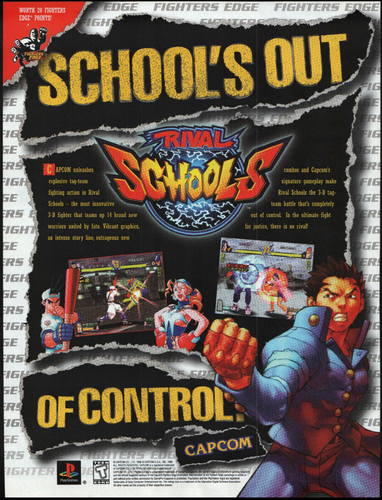Rival Schools Capcom Fighting - Video Game Print Ad / Poster Promo Art ...