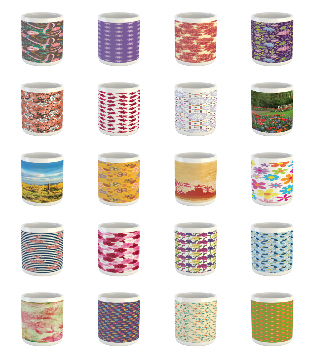 Floral Spring Ceramic Coffee Mug Cup for Water Tea Drinks, 11 oz | eBay