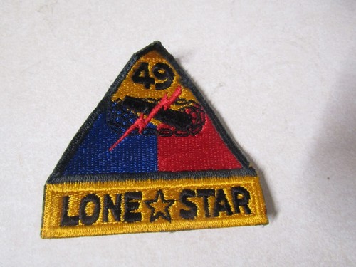 ORIGINAL MILITARY PATCH OLDER WW2 ERA US ARMY 49TH ARMORED DIVISION #2 ...