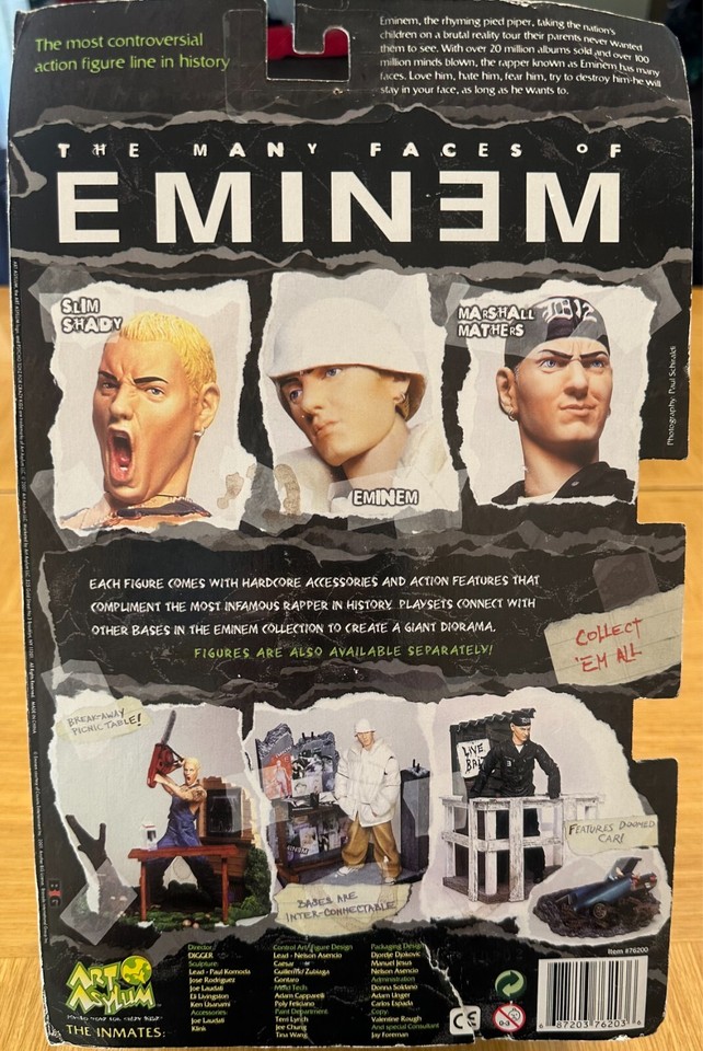 SLIM SHADY Eminem wielding chain saw 7'' Action Figure produced by Art ...