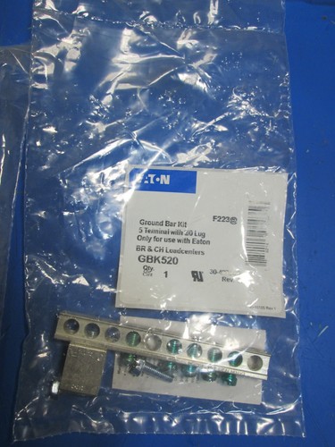 Eaton GBK520 5 Terminal Ground Neutral Bar Kit with 2/0 Lug BC CH ...