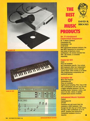 1986 Dr T's Keyboard Controlled Sequencer for Commodore 64 128 & Casio ...