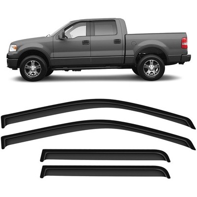 Sun/Rain Guard Outside Mount Tape-On Window Visors for 04-08 Ford F150 ...