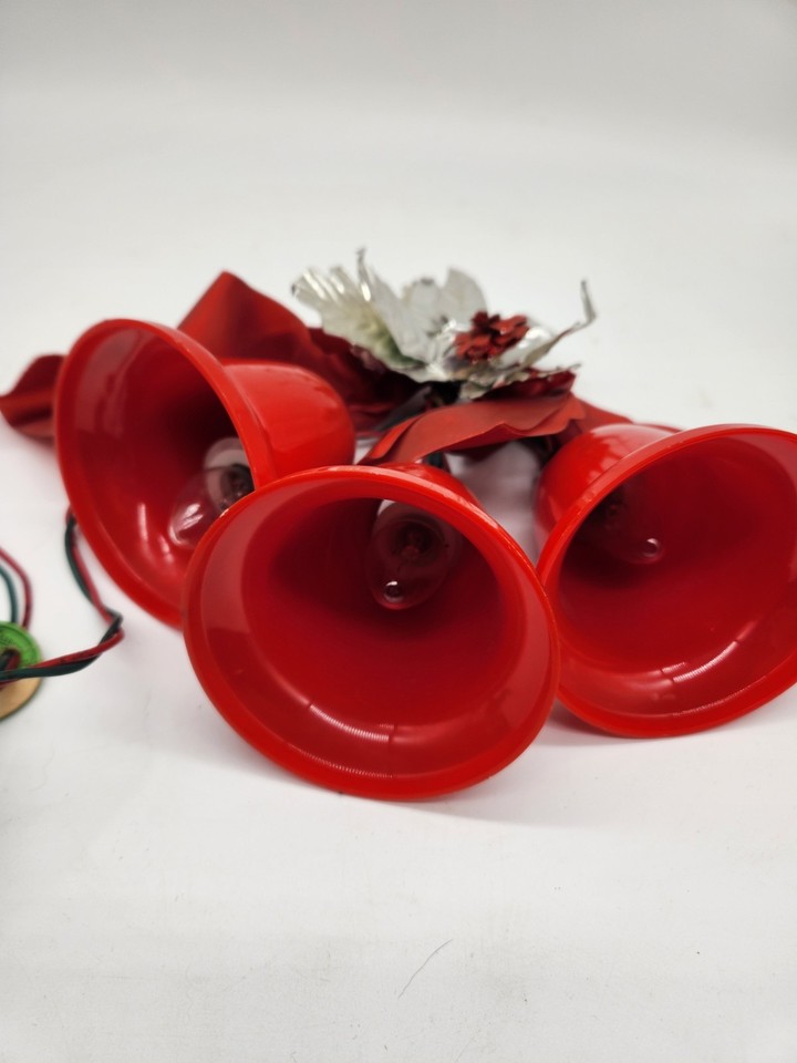 Vtg 60's GemLites Plastic Bells 3-Bell Cluster Christmas Lights | eBay