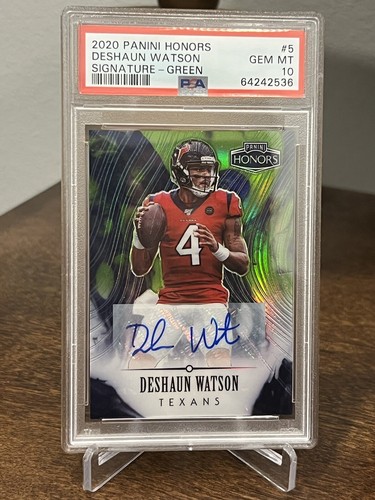 2020 Panini Honors FOTL Signature Green /6 Deshaun Watson Texans PSA 10 ...