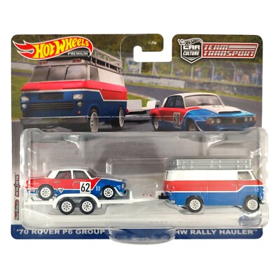 Hot Wheels HKF45 Premium 70 Rover P6 Group 2 Team Transport NEU & OVP ...