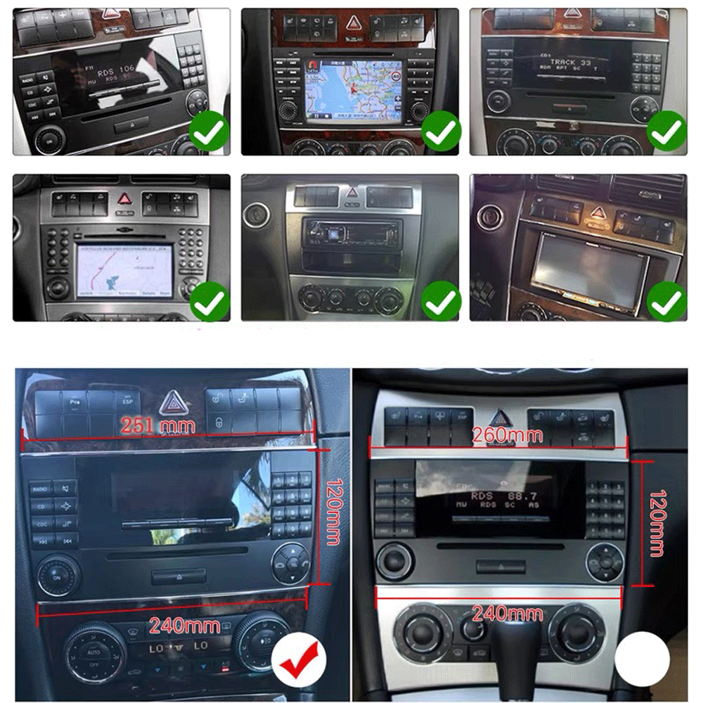 Wireless Carplay 4-64G Android For Benz CLK CLC G-Class W203 W209 Car ...