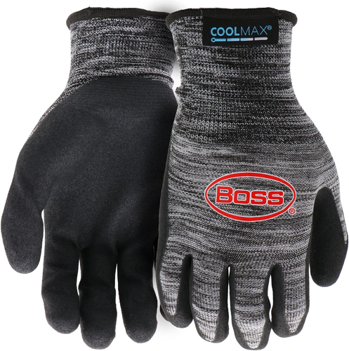 Boss Men'S Boss COOLMAX Technology with Sandy Nitrile Coated Palm, Enhanced Gri 313112297207| eBay