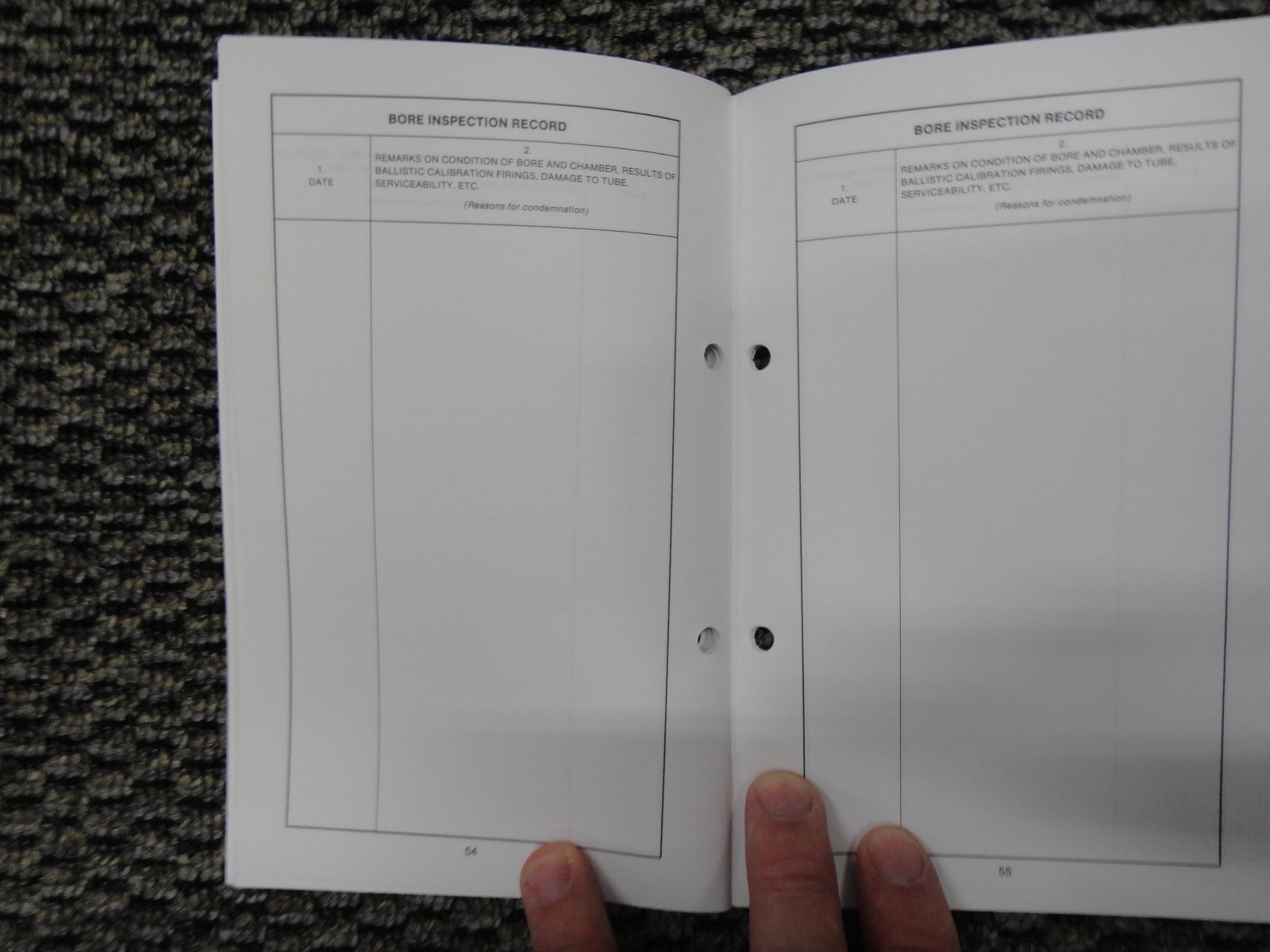 USMC WEAPON RECORD BOOK PART II - TUBE DATA M40A3 M40A1 M40A5 SNIPER ...