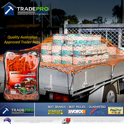 Cargo Net Ute Trailer Heavy Duty 1.8x2.4m Aust Legal with Bungee Cord ...