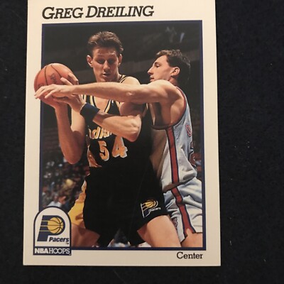 Greg Dreiling, C, Indiana Pacers, 1991 NBA Hoops, #372 | eBay