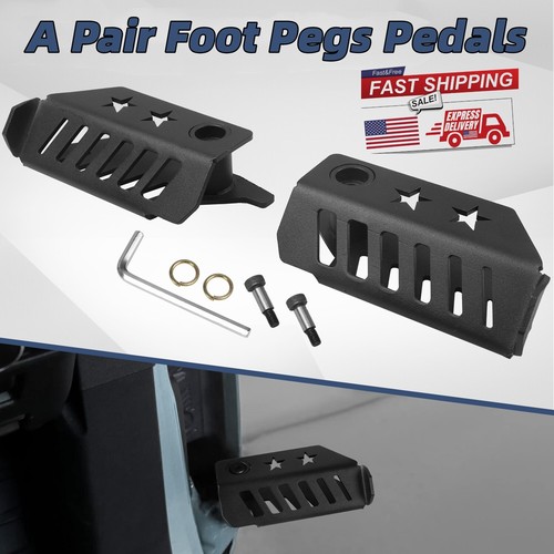 2PCS Front Door Off Exterior Hinge Folding Foot Pegs Rest Pedals For ...