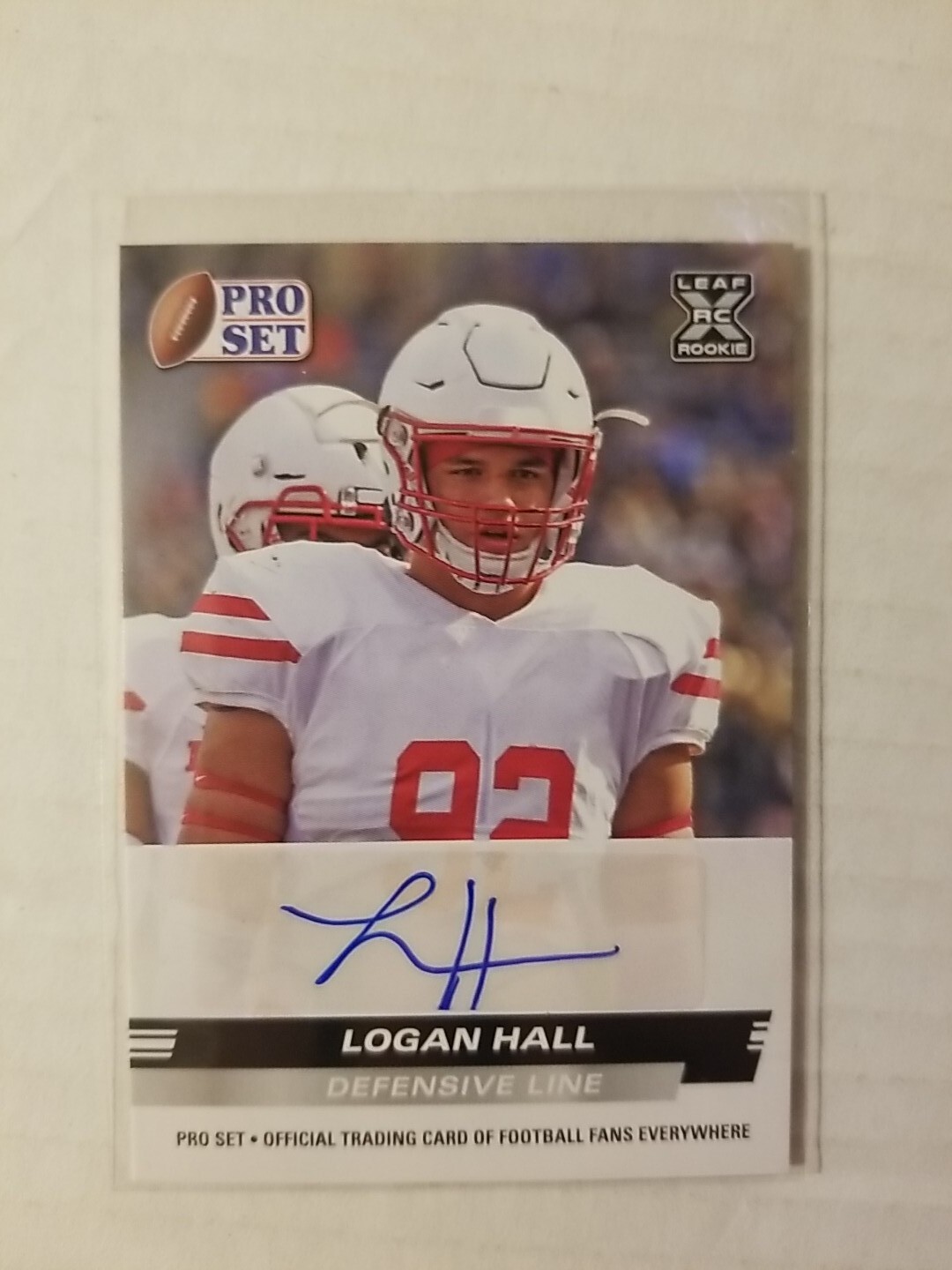 2022 Leaf Pro Set Draft Autograph Football Card - #PSA-LH1 Logan Hall ...