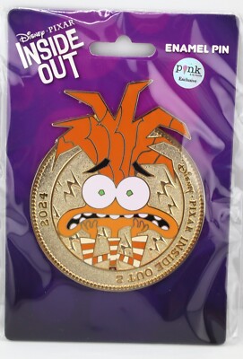 Disney PALM Pin Anxiety Coin - Pink Ala Mode Wave 4 Inside Out 2 LE 300 ...