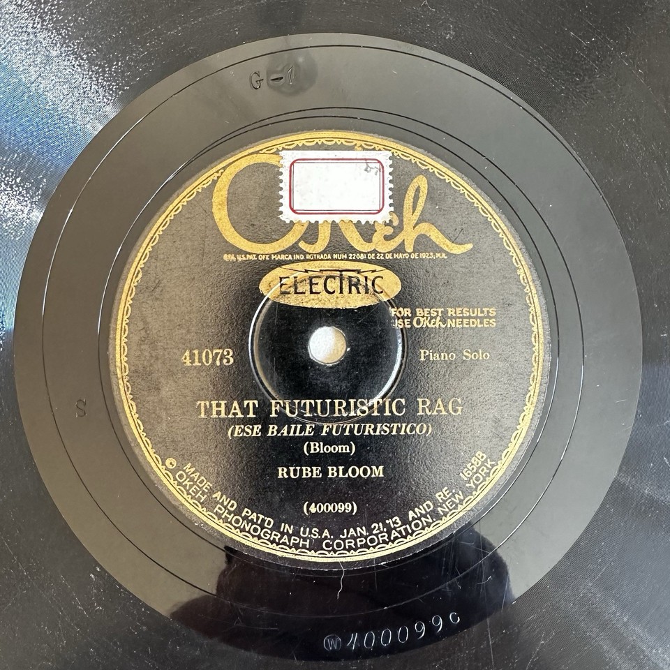 Rube Bloom Okeh 41073 PRETTY JAZZ PIANO pre-war 10" 78 RPM record | eBay