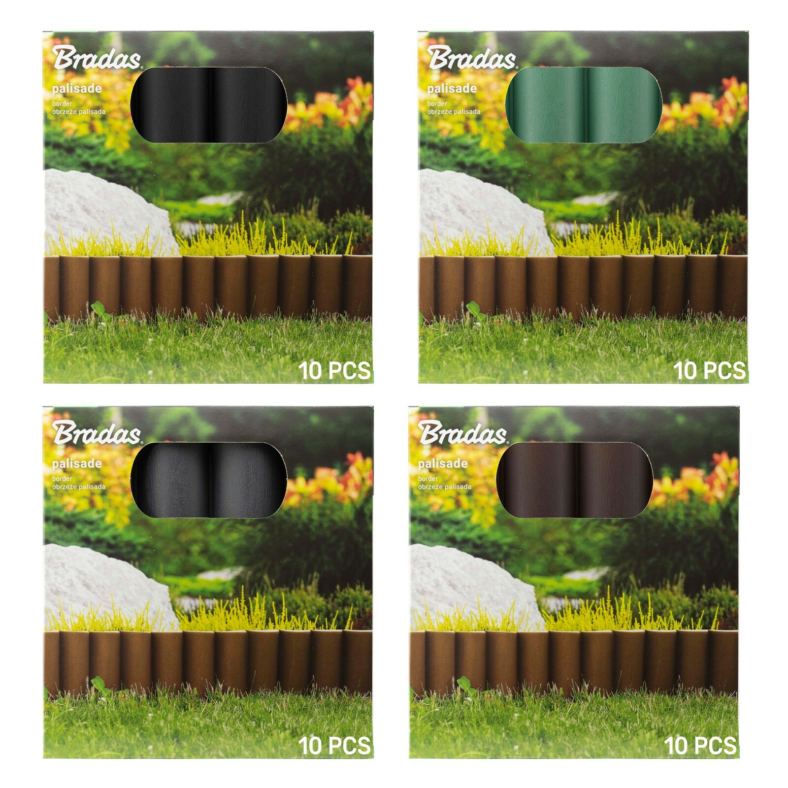 LAWN EDGING, Garden Wall Border Fence Separator Path Breaker, 2 Types ...